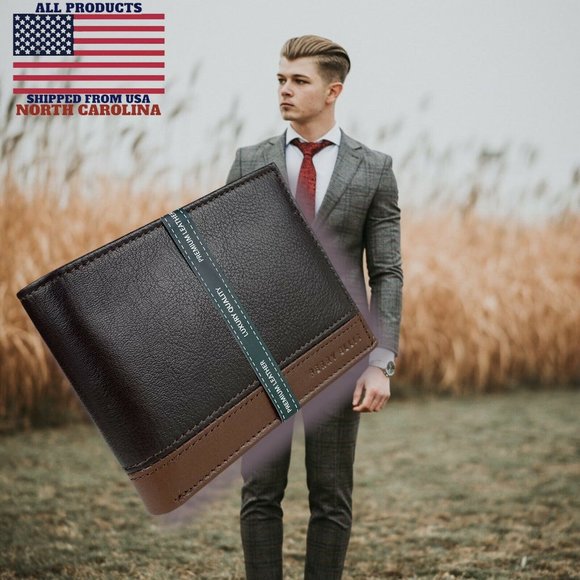 Perry Ellis | Bags | Perry Ellis Portfolio Passcase Bifold Genuine ...